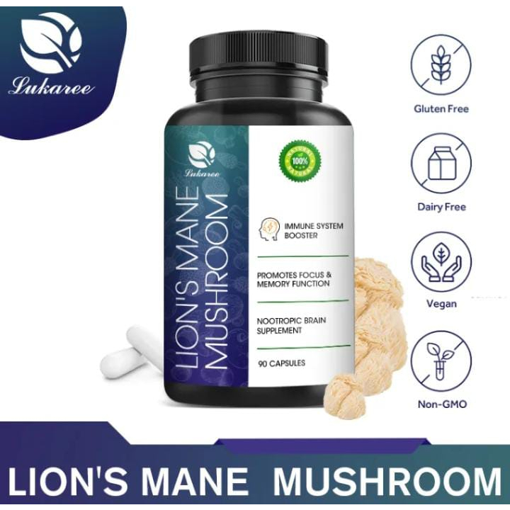 Jual LUKAREE LIONS MANE MUSHROOM CAPSULES ORIGINAL SUPLEMEN KOMPLEKS ...