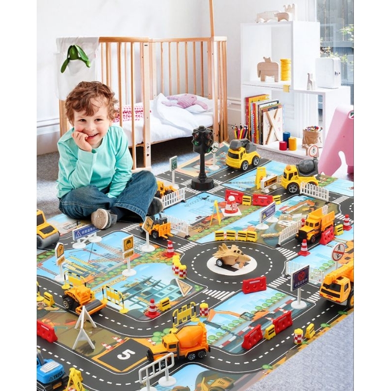 Jual Road Map Alas Peta Jalan Mobil Mainan Karpet Bermain Alas Bermain ...
