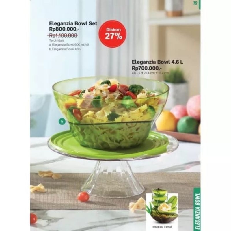 Jual Eleganzia Bowl crystal Tupperware mangkuk kristal 1pxs | Shopee ...