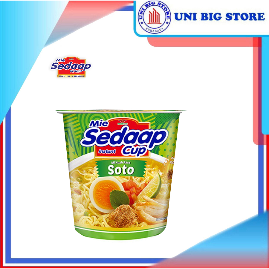 Jual Mie Sedaap SEDAP CUP Mi Kuah Soto 81 gr Instant Noodles | Shopee ...