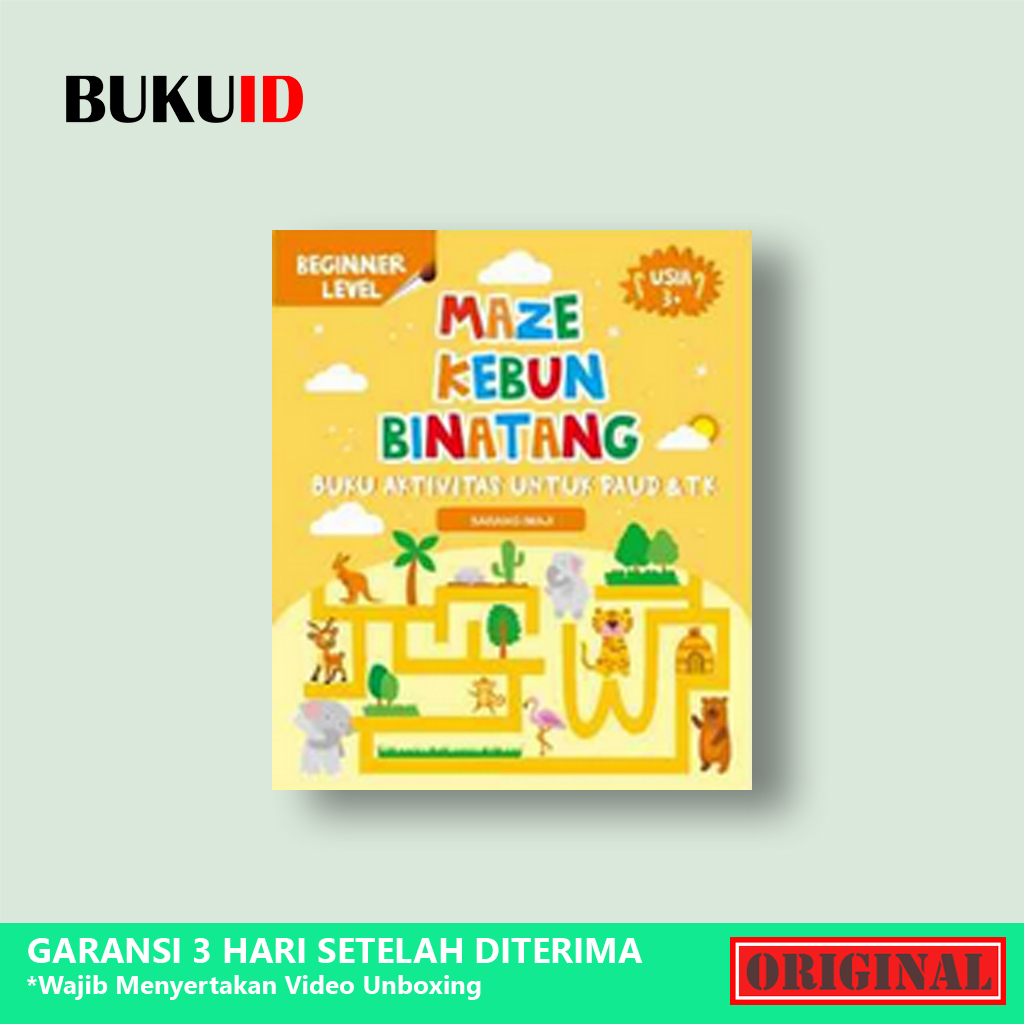Jual Maze Hewan Di Kebun Binatang, Buku Aktivitas untuk PAUD & TK ...