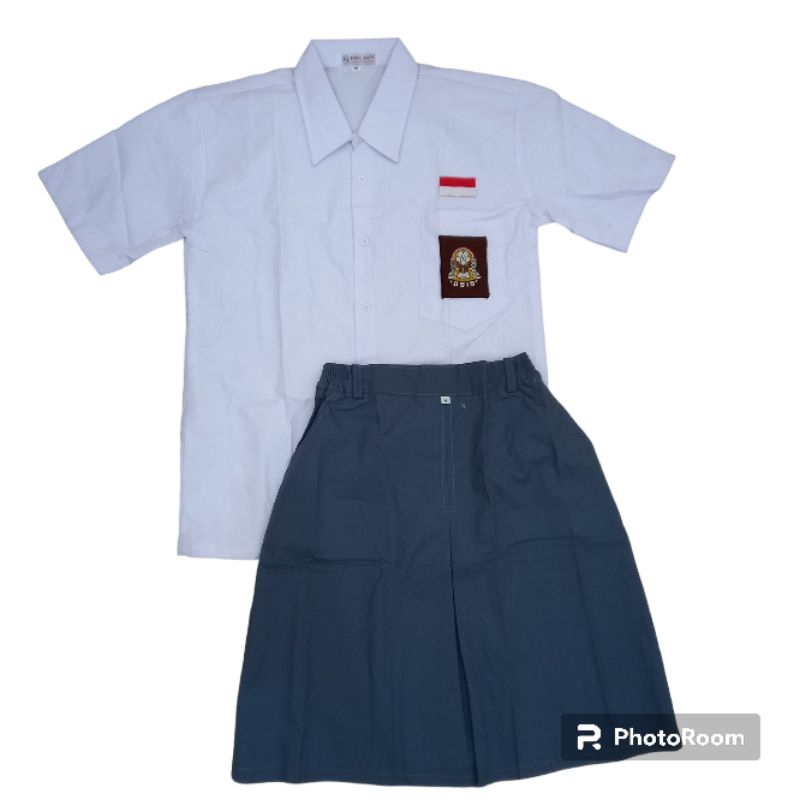 Jual Setelan Super Lengkap Seragam Sekolah BAJU PENDEK ROK PENDEK SMA | Shopee Indonesia