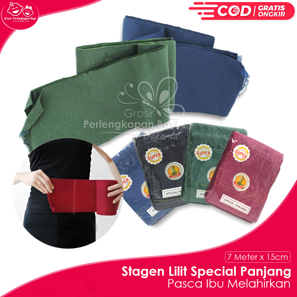 Jual Stagen Bengkung Lilit Tenun Special Panjang 7 Meter Korset Ibu ...
