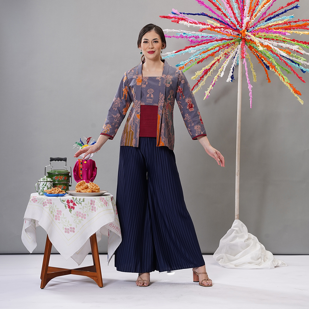 Jual NONA RARA - kebaya Betawi T2215, Baju Batik Kasual Modern | Shopee ...
