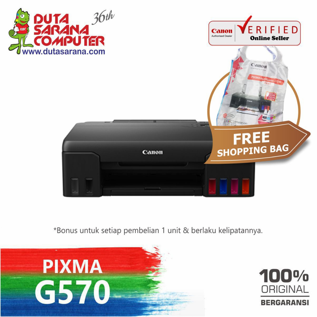 Jual Printer Canon Inkjet PIXMA G570 G-570 G 570 6 Tinta Cocok Untuk Cetak Foto Print Only ...