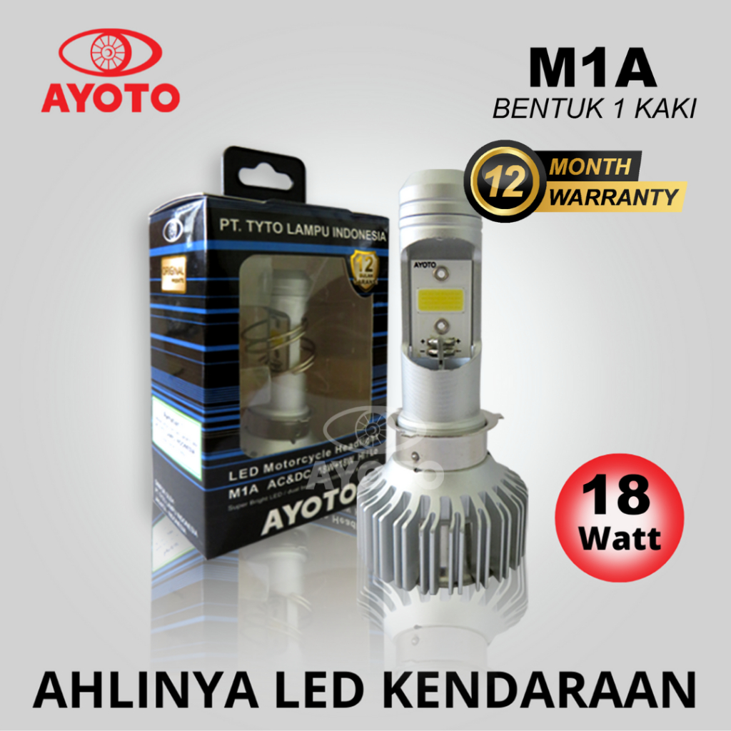 Jual Lampu motor depan LED AYOTO M1A H6 AC DC motor bebek matic AC DC | Shopee Indonesia