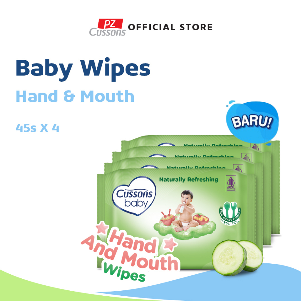 Jual Cussons Baby Wipes Natural Refreshing 45 Sheet x4 | Shopee Indonesia