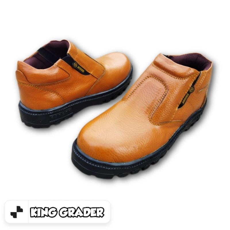 Jual PROMO SEPATU SAFETY KING GRADER SEPATU KULIT BOOTS SEPATU PRIA ...