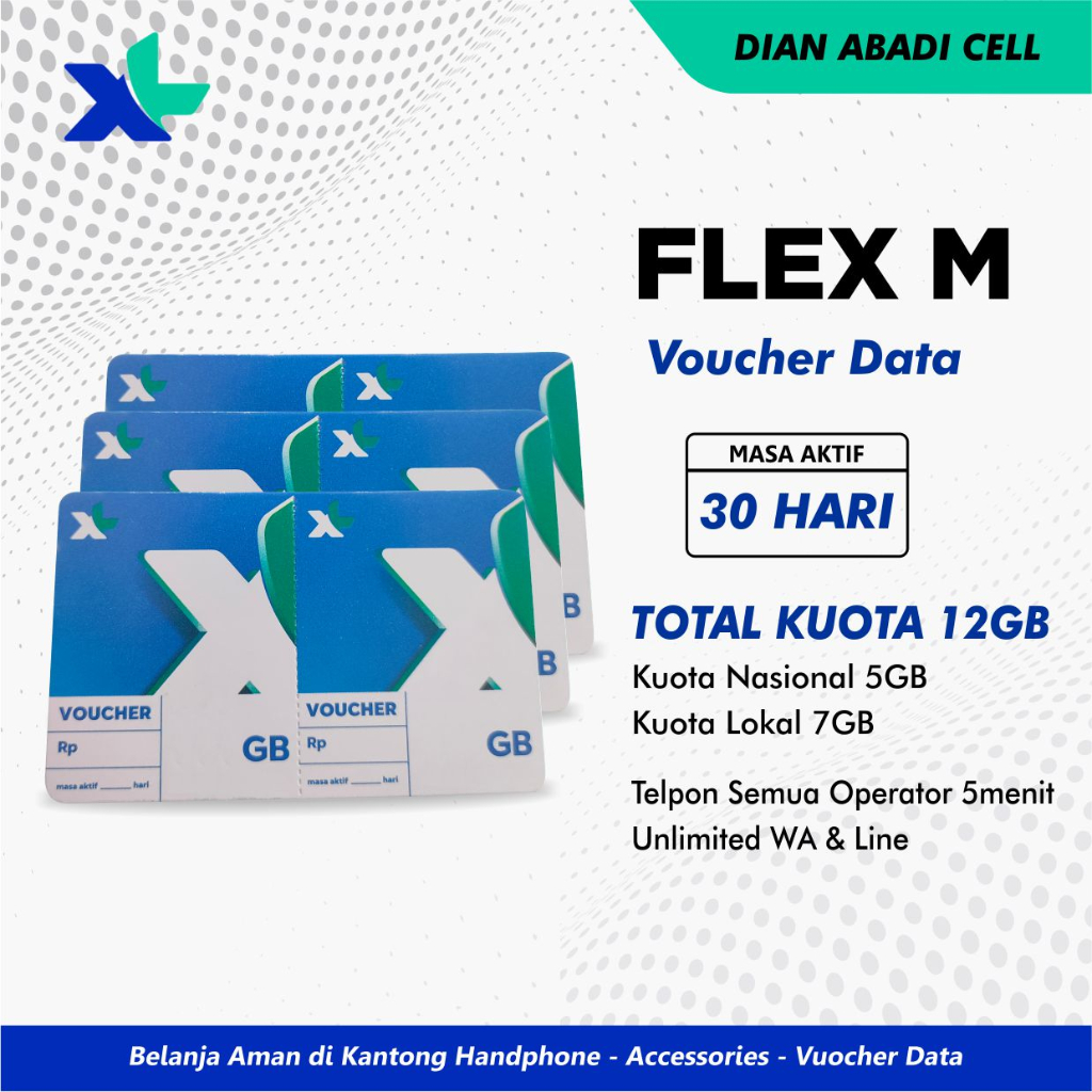 Jual Voucher XL FLEX M 15GB | Shopee Indonesia