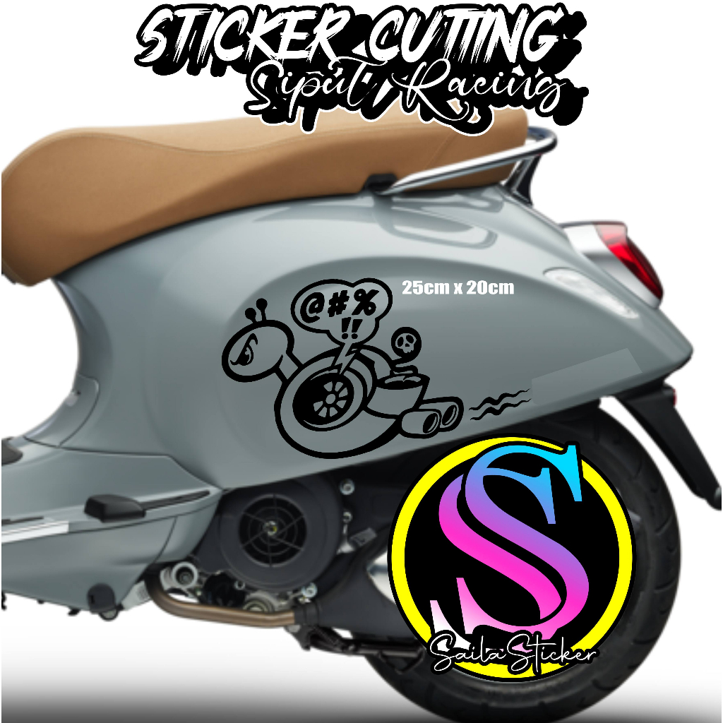 Jual 162/STICKER CUTTING/STICKER MOTIF SIPUT RACING/STICKER MOTOR ...