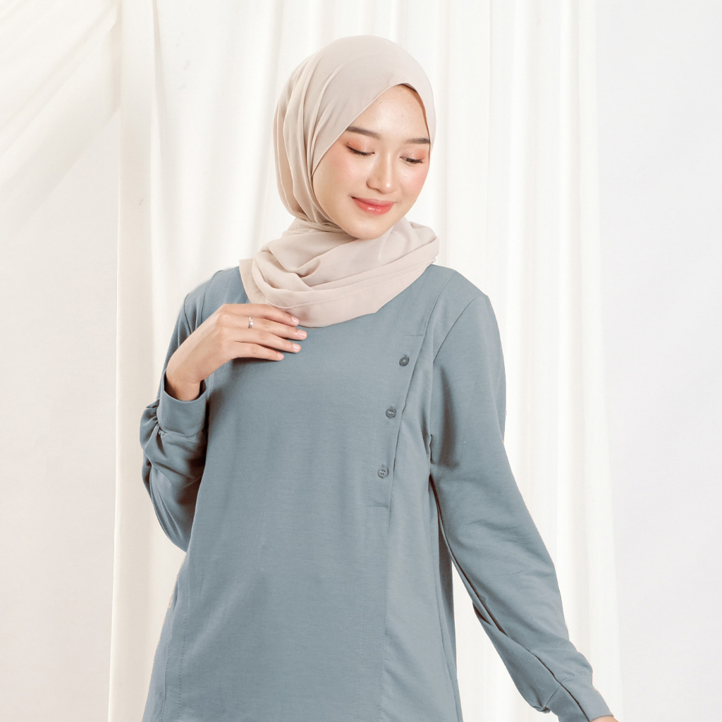 Jual SACHI - Atasan Blouse Busui Bukaan Kanan Kiri Double Akses One ...