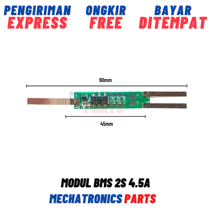 Jual BMS Modul 2S 4.5Amper Module Pelindung Baterai 18650 Protection ...