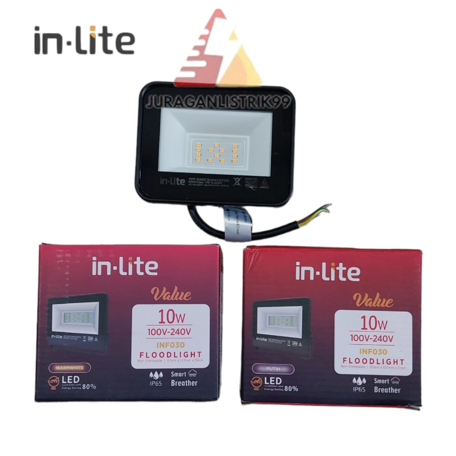 Jual INLITE - LAMPU SOROT LED VALUE INF030 10W 10WATT PUTIH / KUNING ...
