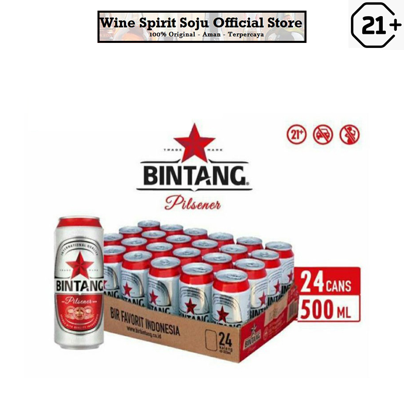 Jual Bir Bintang 500ml x 24 Kaleng (Karton) | Shopee Indonesia