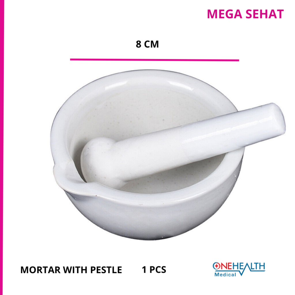 Jual Mortar Penumbuk Obat Onehealth With Pestle Lumpang Alu 8 cm ...