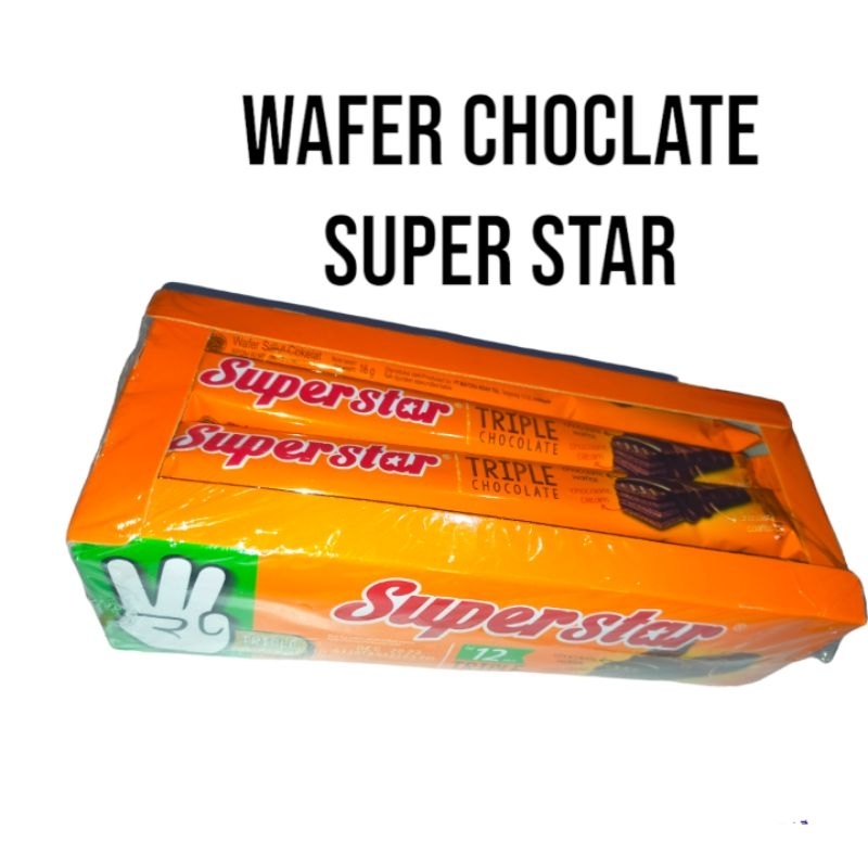 Jual wafer choklat superman/wafer choklat super star/coklat wafer ...