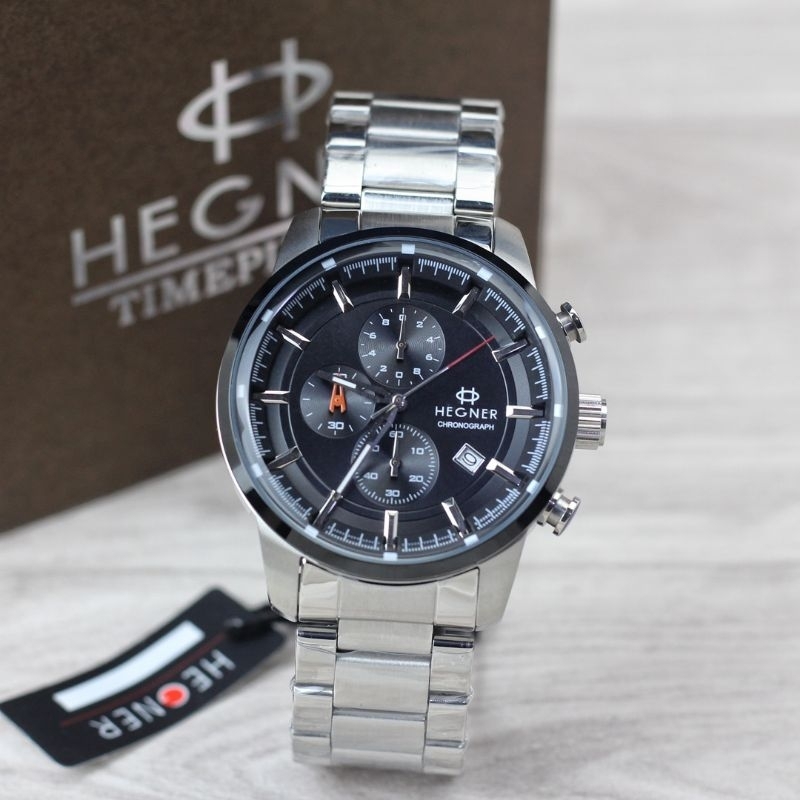 Jual Jam Tangan Pria Hegner 5083 Original Chronograph Stainless Steel ...