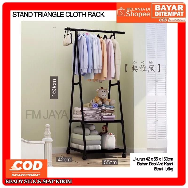 Jual STAND TRIANGEL CLOTH RACK|| RAK SERBAGUNA RAK MURAH MULTIFUNGSI ...