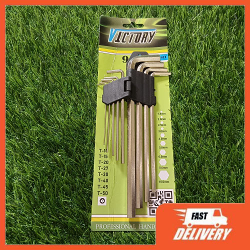 Jual Paket Kunci shock 40 pcs & Kunci L set 9 pcs Panjang Victory ...