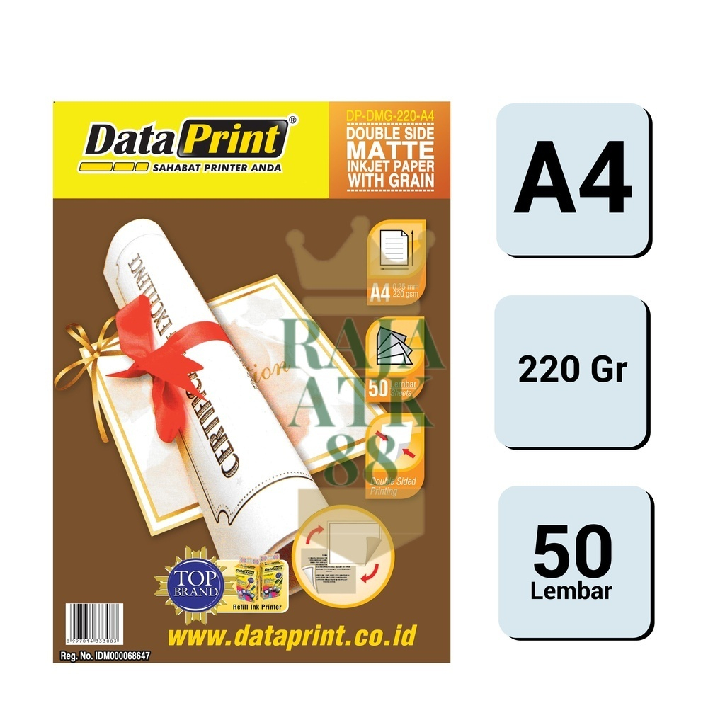 Jual DataPrint / Data Print Double Side Matte 220 gsm / DP-DM-220 Paper ...