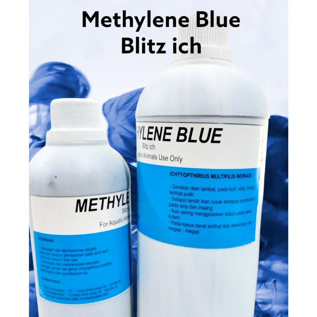 Jual methylene blue blitz icht obat biru ikan 500 ml / 1 liter obat jamur | Shopee Indonesia