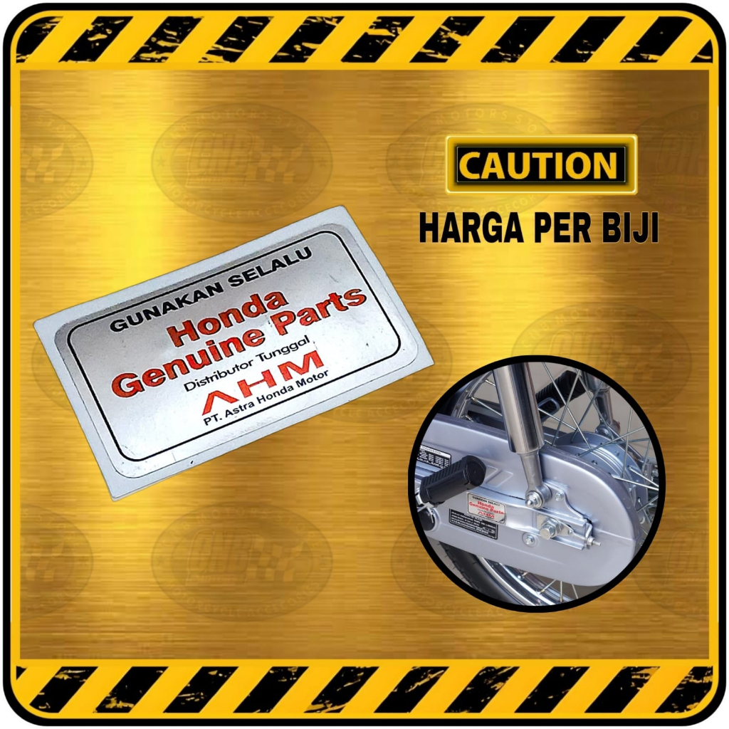 Jual STIKER HONDA GENUINE PART AHM SWINGARM ARM GRAND GL PRO GLPRO DSB ...