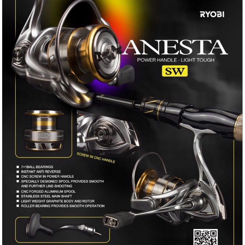 Jual Reel Ryobi Anesta SW Power Handle | Shopee Indonesia
