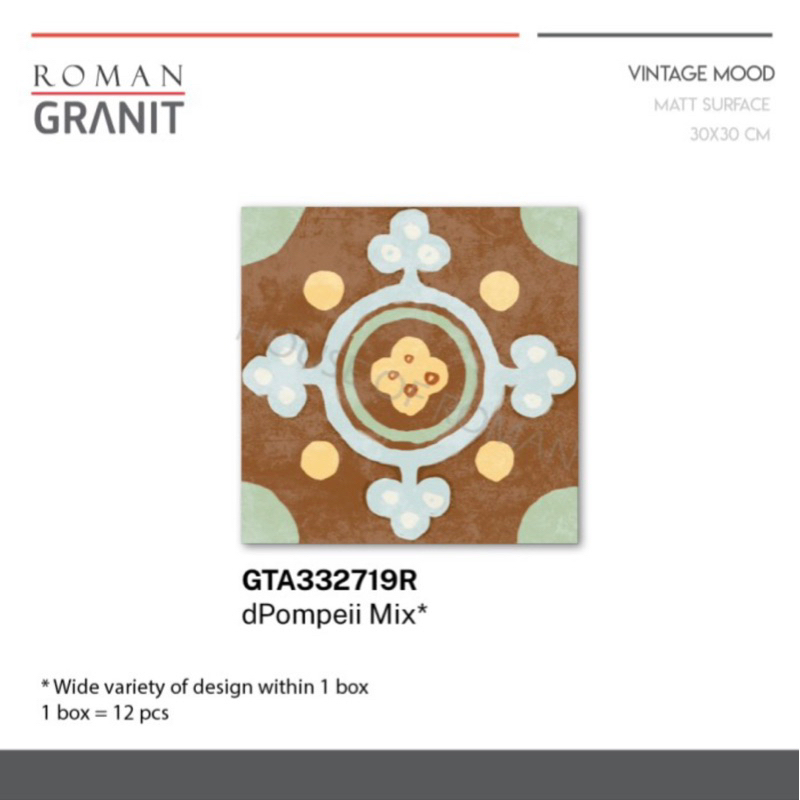 Jual Keramik Motif Vintage/Granit Motif Batik/Keramik Dinding/Roman ...