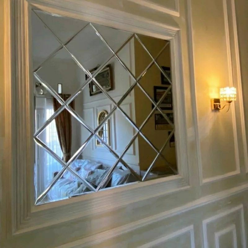 Jual paket kaca cermin bevel moulding ukuran 100cm X 100cm ketebalan ...