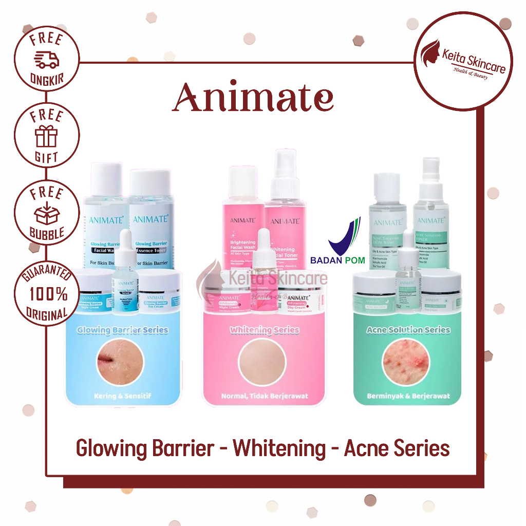 Jual ANIMATE Series 3in1 instant white 4in1 retinoside blemishes 5in1 ...