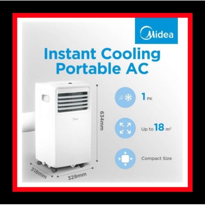 Jual MIDEA AC Portable MPHA-05/09CRN7 Multiple Function AC-0.5 PK/1PK ...