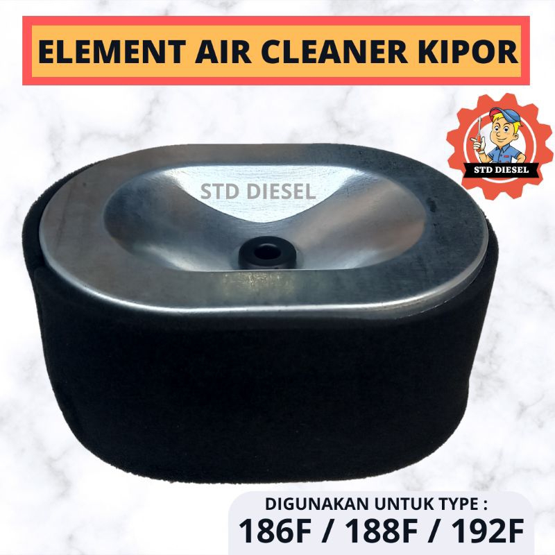 Jual ELEMENT AIR CLEANER ISI FILTER UDARA KIPOR 186F 188F 192F ...