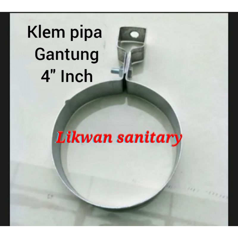 Jual Klem gantung pipa 4 inch / klem pipa gantung 4 inch / klem besi ...