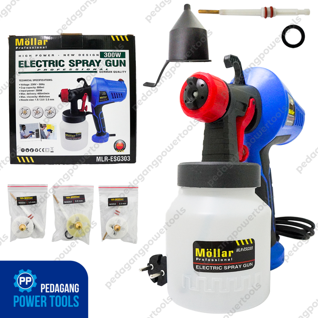 Jual MOLLAR ESG303 Mesin Spray Gun Listrik Alat Semprot Cat Minyak ...