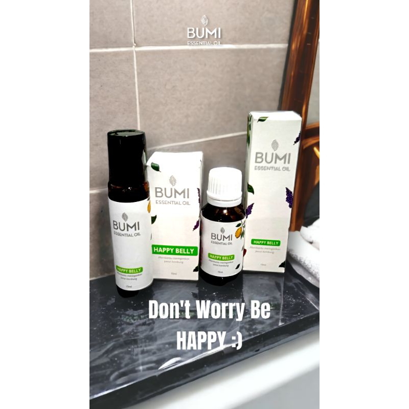 Jual BUMI Essential Oil Happy Belly 15ml 270 tetes | Shopee Indonesia