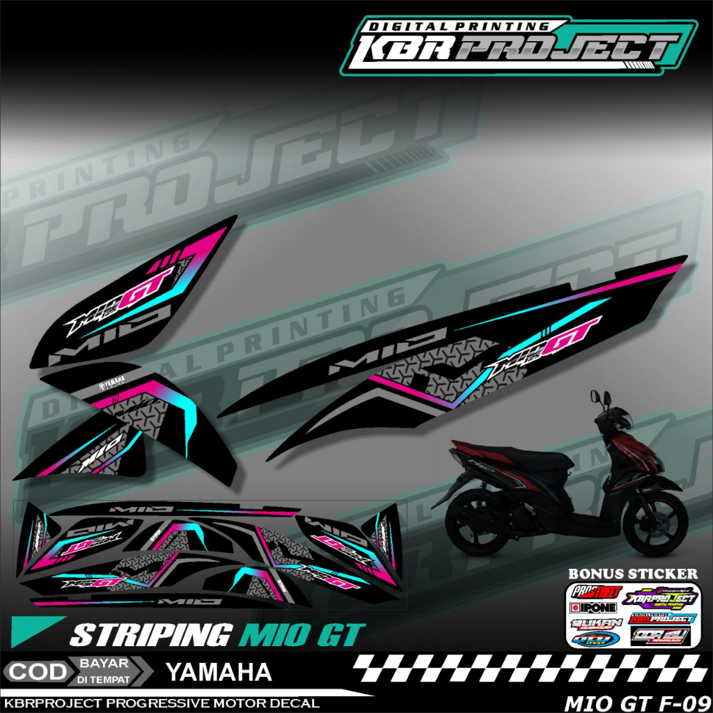 Jual MIO GT STIKER STRIPING PREMIUM MOTOR KEREN LIS VARIASI DESAIN RACING F.09 TRANSPARAN BISA ...