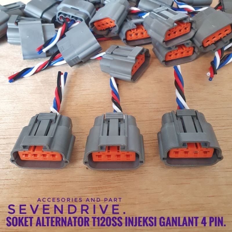 Jual Socket Soket Alternator T120SS Injeksi Gallant Triton Mirage 4 Pin ...