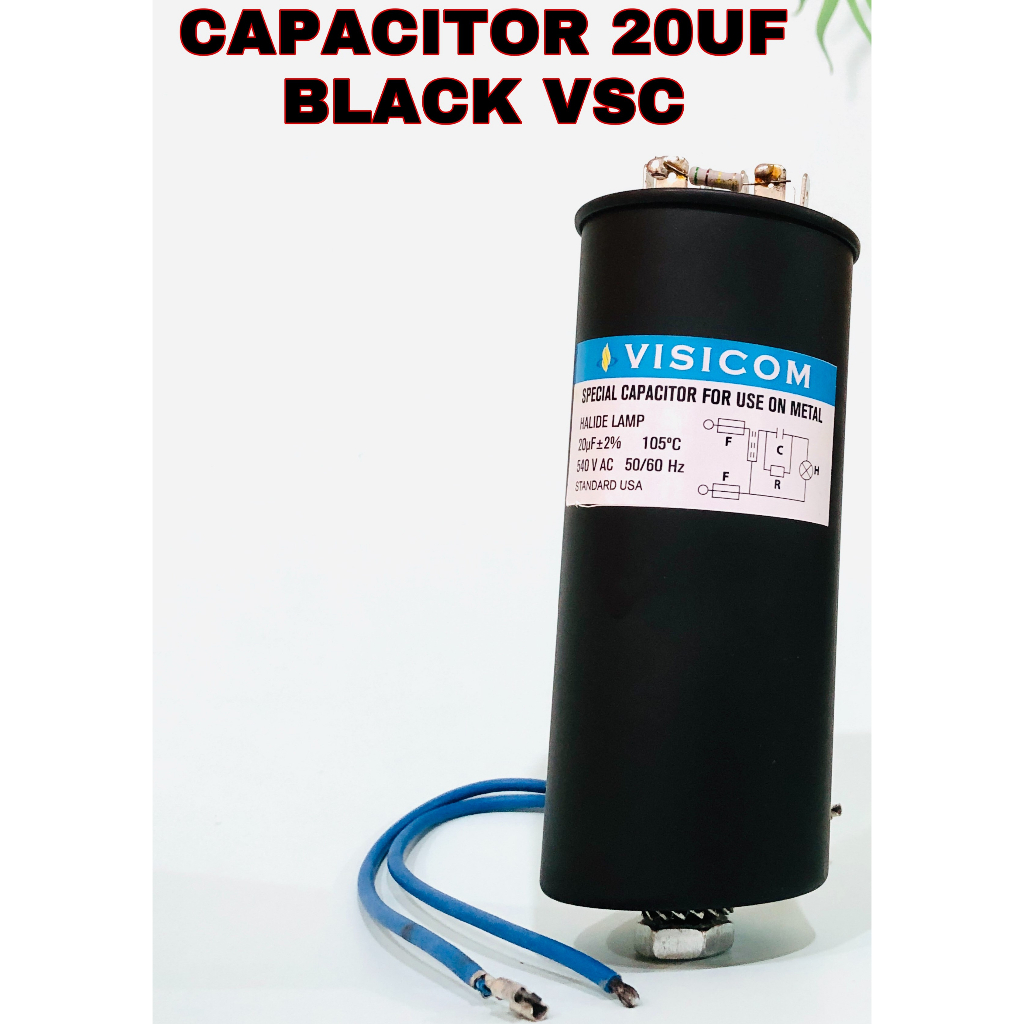 Jual Capacitor 20 UF Black Visicom | Shopee Indonesia