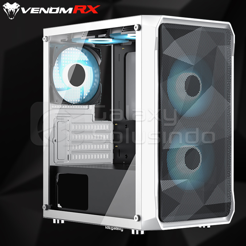 Jual VenomRX PRAVA White Tempered Glass Side M-ATX Gaming Case | Shopee ...