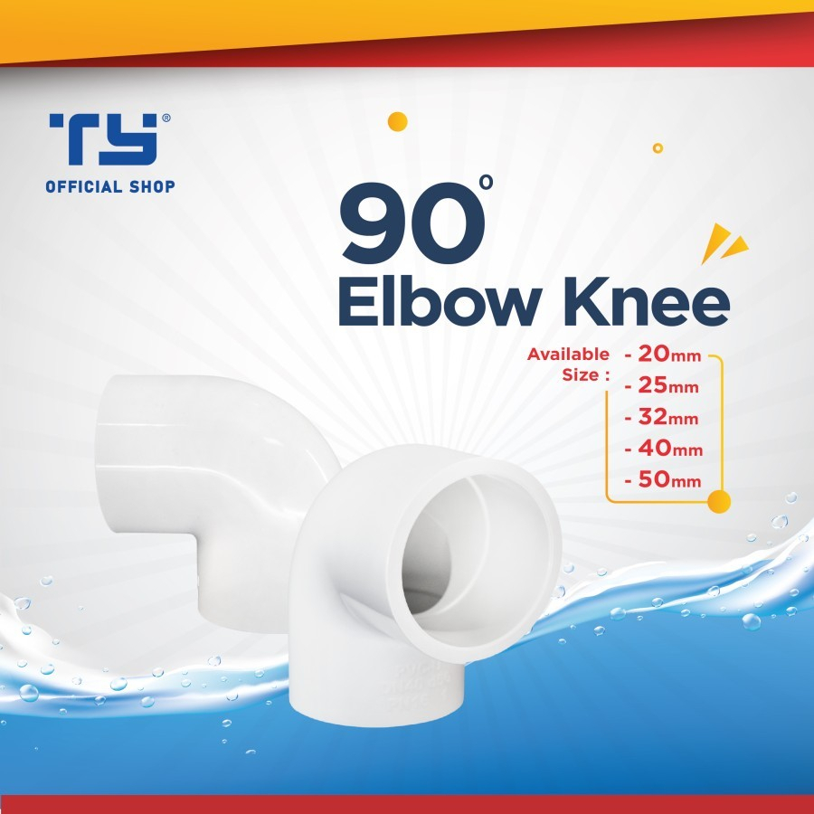 Jual TY 90 Deg Elbow Knee / Keni / L Pipa Pipe U – PVC by 3 Pawns | Shopee Indonesia