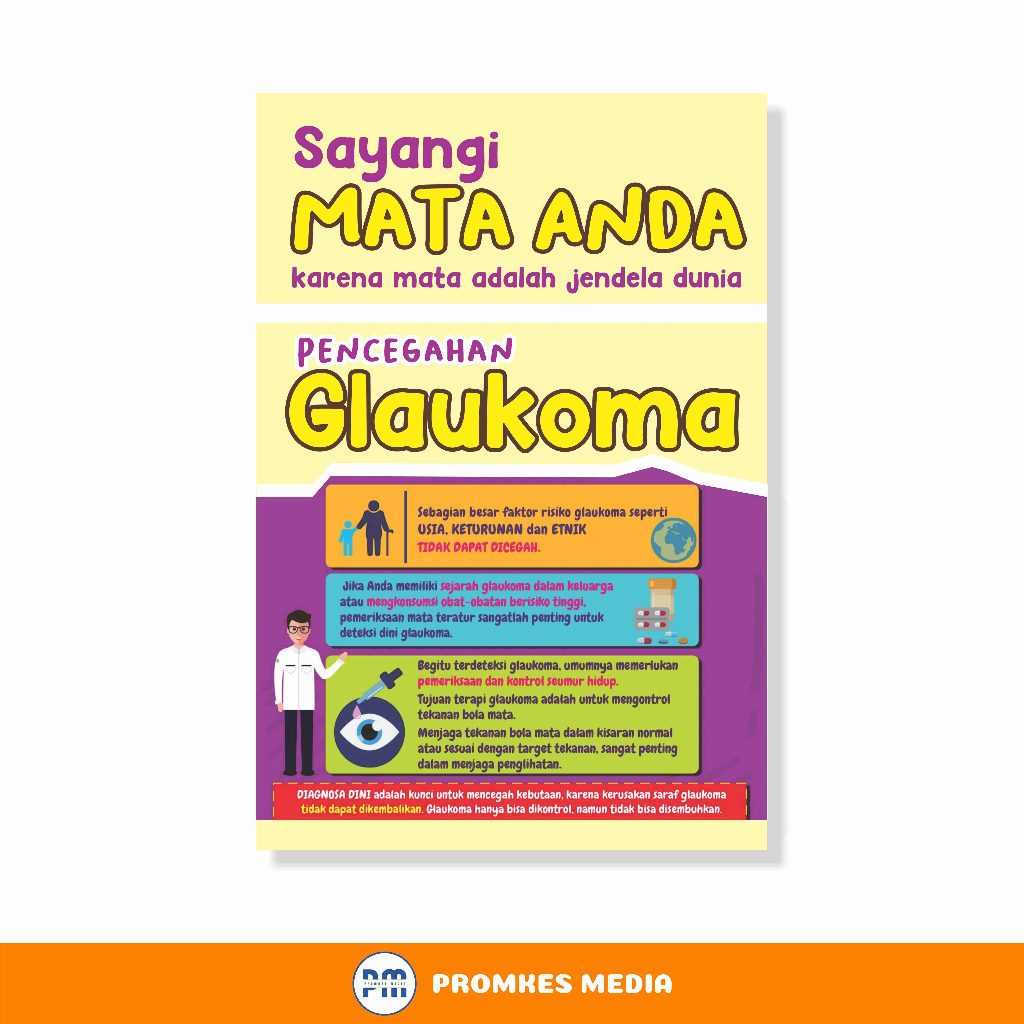 Jual Poster Kesehatan, Poster Mencegah Glaukoma, Kesehatan Mata ...
