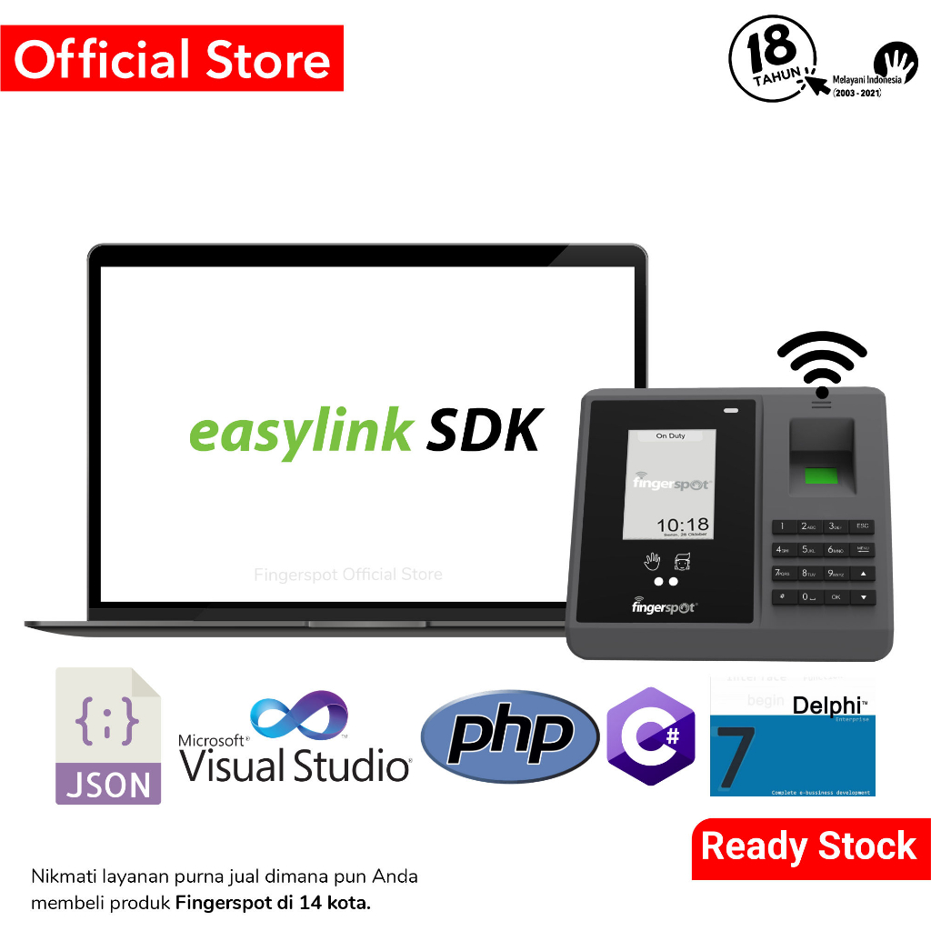 Jual Software Mesin Absen Fingerspot Easylink SDK / Software Development Kit Untuk mesin absensi ...