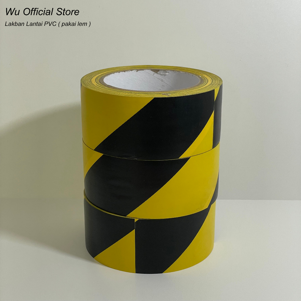 Jual Floor Marking / Lakban Lantai Hitam Kuning / Lakban Lantai 48MM X 33 M | Shopee Indonesia