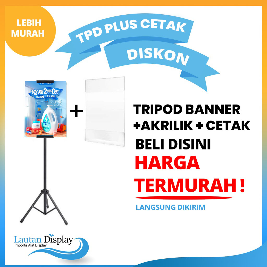 Jual Tripod Akrilik - Tripod Standing Banner Plus Cetak Poster Foto ...