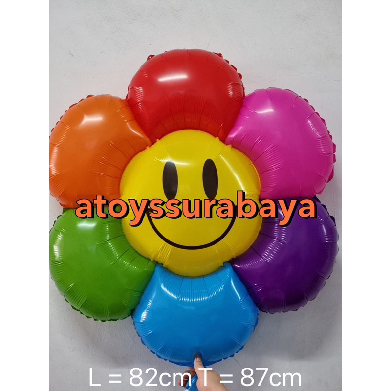 Jual BUNGA MATAHARI PELANGI BESAR JUMBO (BALON GAS/FOIL/TERBANG ...