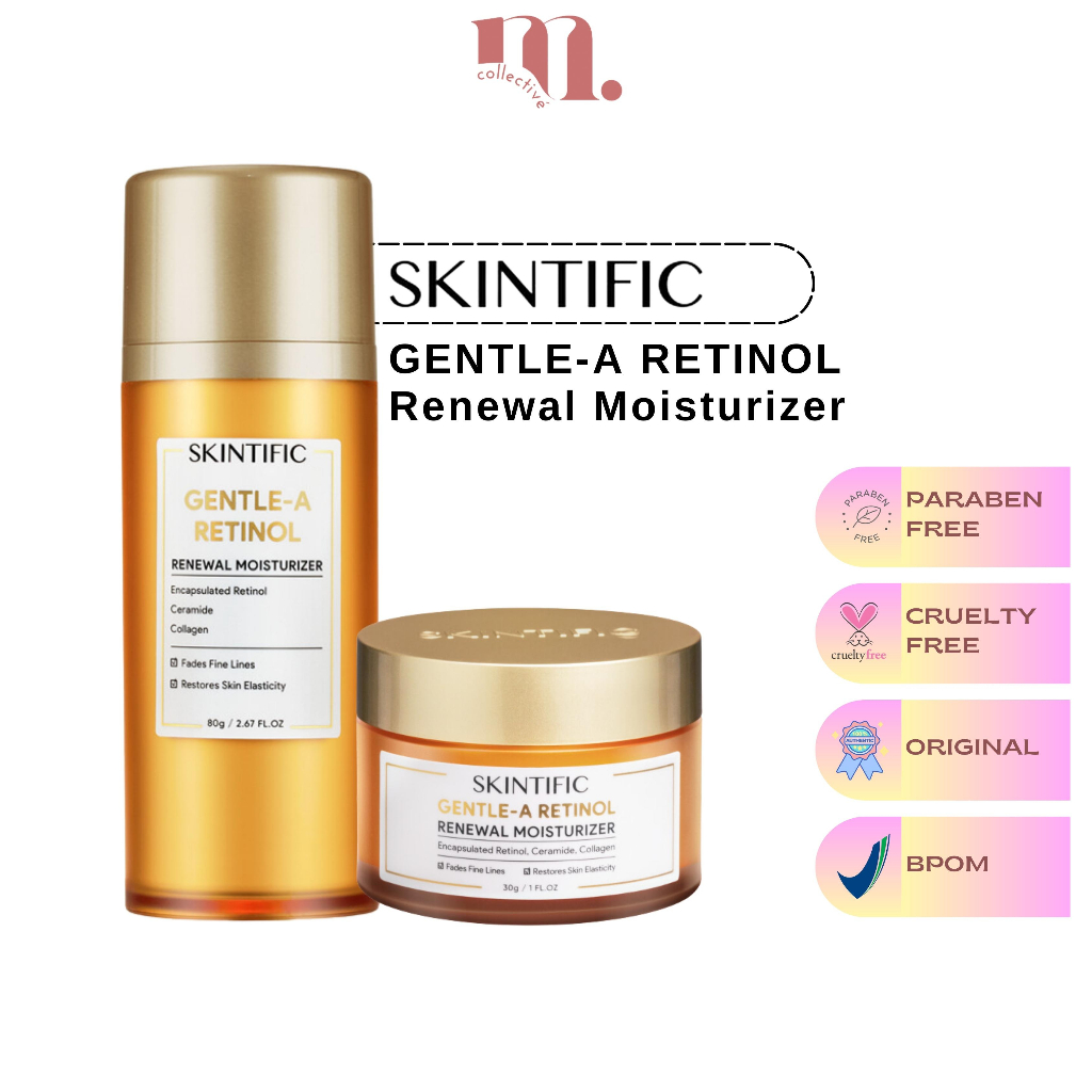 Jual SKINTIFIC Gentle-A Retinol Cream Renewal Moisturizer 30gr/80g ...