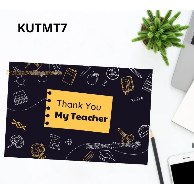 Jual Kartu Ucapan Stiker Terima Kasih Guruku Label Thank You My Teacher ...