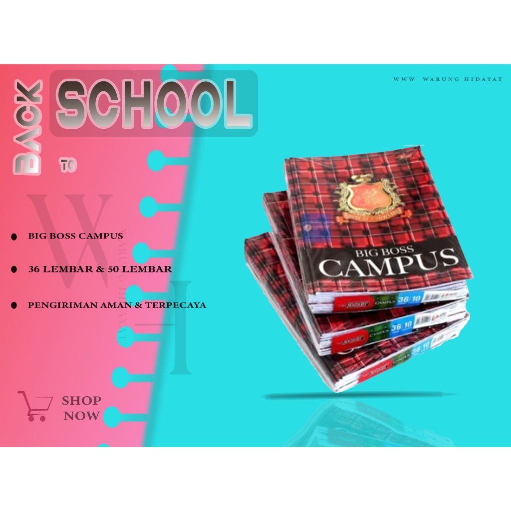 Jual Notebook& Notepad Buku tulis big boss isi 50 lembar 10 buku ...
