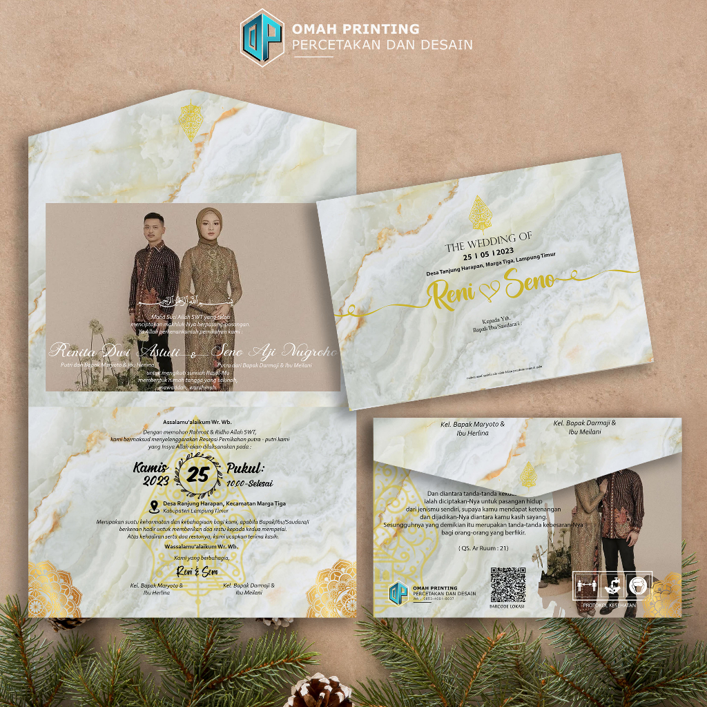 Jual UNDANGAN PERNIKAHAN FULL COLOUR | TEBAL MENGKILAP | ELEGAN DAN ...