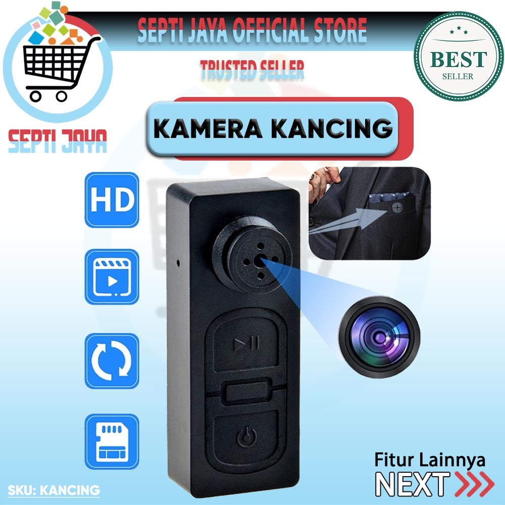 Jual Kamera Mini HD Button Dv Spy Camera bentuk Kancing Baju lens TF Card Spycam Hidden Kecil ...